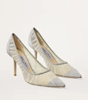 JIMMY CHOO Love 85 Mesh Glitter Pumps - Black