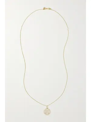 SYDNEY EVAN Medium Happy Face 14-karat Diamond Necklace
