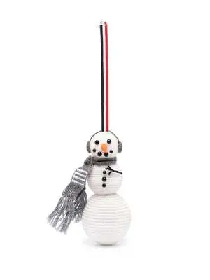 Thom Browne Snowman Embroidered Ornament - White