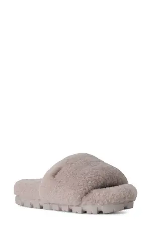 UGG Cozetta Curly Shearling Slide Slipper - Oyster