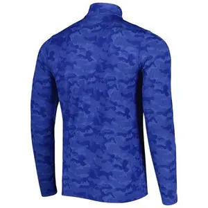 ANTIGUA New England Patriots Brigade Throwback Quarter-zip Top