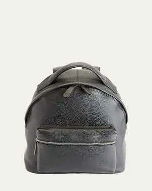 ROYCE NEW YORK Personalized Leather Travel Backpack - Black