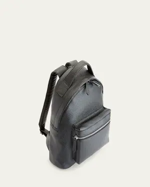 ROYCE NEW YORK Personalized Leather Travel Backpack - Black
