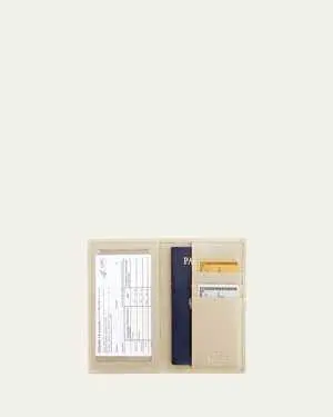 ROYCE NEW YORK Personalized Leather Rfid-blocking Passport Case - Taupe