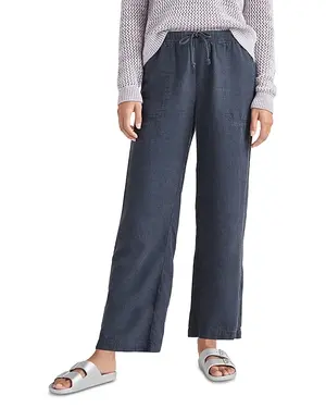 Splendid Angie Cropped Wide Leg Pants - Navy