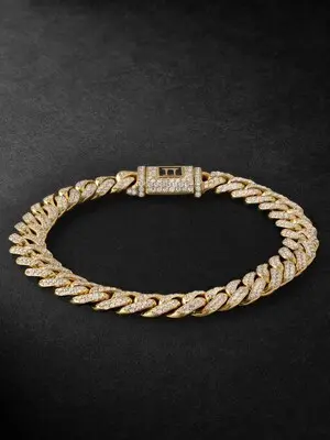 GREG YUNA Set Of Two 14k Diamond Convertible Bracelets