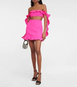 David Koma Wool-blend Miniskirt