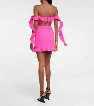 David Koma Wool-blend Miniskirt