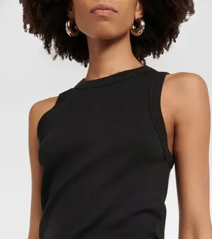 Veronica Beard Jordyn Cotton-blend Jersey Tank Top - Black