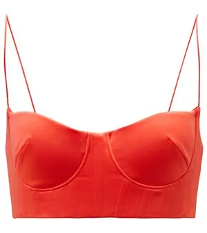 Alex Perry Hart Satin Crêpe Bralette