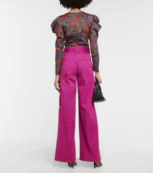 Veronica Beard Belissa Cotton Cargo Pants - Pink