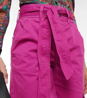 Veronica Beard Belissa Cotton Cargo Pants - Pink