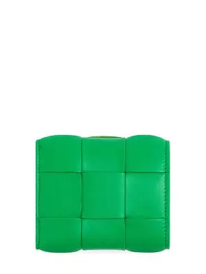 Bottega Veneta Cassette Leather Tri-fold Zip Wallet