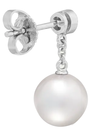 Mikimoto 18-karat Pearl And Diamond Drop Earrings