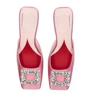 ROGER VIVIER Satin Embellished Mules 65