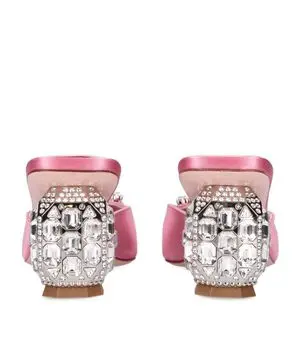 ROGER VIVIER Satin Embellished Mules 65