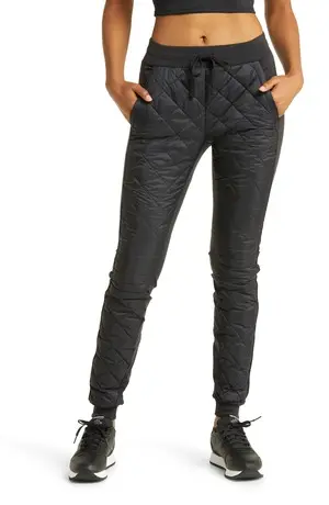 Alo Yoga Warming Airbrush High-waist Puffer Pants - Black