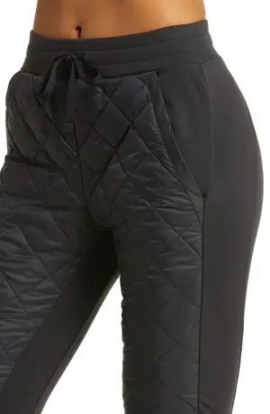 Alo Yoga Warming Airbrush High-waist Puffer Pants - Black