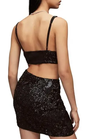 ALLSAINTS Sequin Beaded Bralette Top
