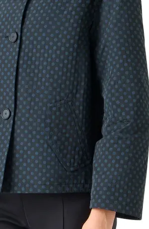 Akris Polka Dot Reversible Jacket - Black-navy