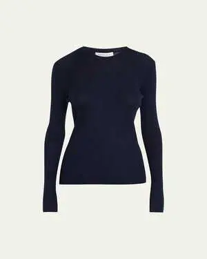 Gabriela Hearst Browning Cashmere Blend Top - Dark Navy
