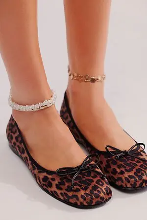 Jeffrey Campbell Aurora Ballet Flats - Leopard Satin
