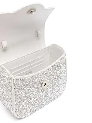 Versace La Medusa Crystal-embellished Mini Bag - Silver