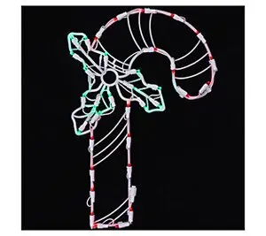 VICKERMAN 17' Candy Cane Wire Silhouette With 3 Led Lights
