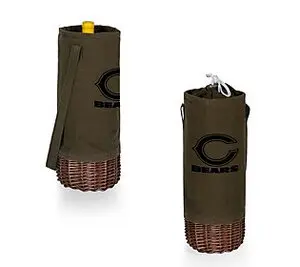 PICNIC TIME Nfl Malbec Insulated Canvas And Willow Wine Bot Le Basket