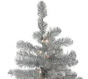 NORTHLIGHT 7.5' Pre-lit Metallic Tinsel Christm As Tree