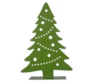 YOUNG'S INC. Young's S/2 Metal Laser Cut 17' Christmas Tree Table Top Art - One-color