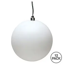 VICKERMAN 3' Matte Ball Ornament, 12 Per Bag