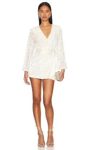 Tularosa Meave Wrap Mini Dress - White