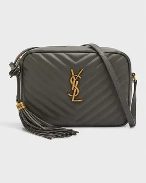 Saint Laurent Lou Medium YSL Shoulder Bag - Storm