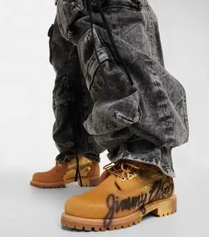 JIMMY CHOO X Timberland Graffiti Leather Boots