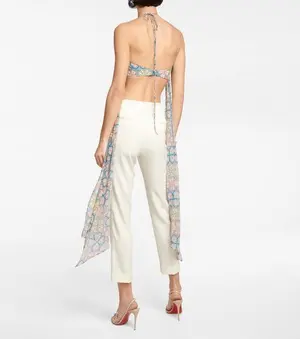 Etro Printed Halterneck Crop Top
