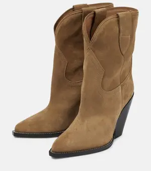 Isabel Marant Étoile Leyane Suede Mid-calf Cowboy Boots - Brown