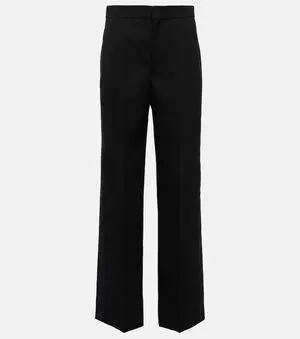 Isabel Marant Étoile Scarly Wide Leg Wool Pants - Black