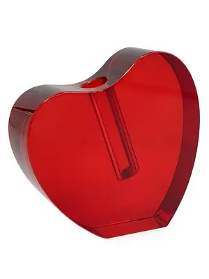 TIZO Crystal Heart Vase - Red  One-color