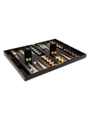 TIZO Acrylic Backgammon Set - Black - Black