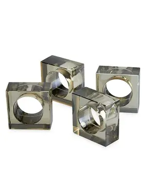 TIZO Smoke Crystal Four-piece Napkin Holder Set One-color
