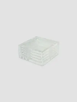 TIZO Acrylic 4-piece Coaster Set - Clear