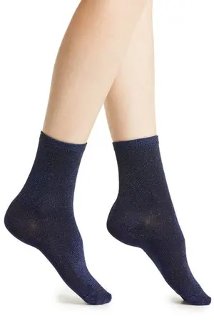 HIGH HEEL JUNGLE Glitterati Socks - Sapphire