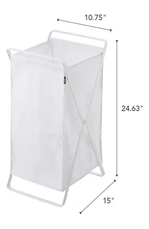 YAMAZAKI Tower Laundry Hamper - White