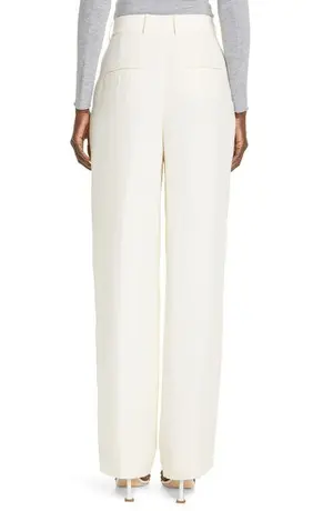St. John High-waisted Wide-leg Silk-blend Pants