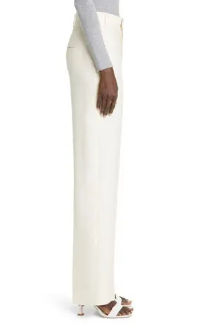 St. John High-waisted Wide-leg Silk-blend Pants