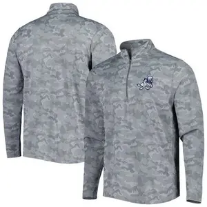 ANTIGUA Dallas Cowboys Brigade Throwback Quarter-zip Top - Gray