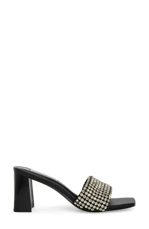 Steve Madden Laney Rhinestone Sandal - Black