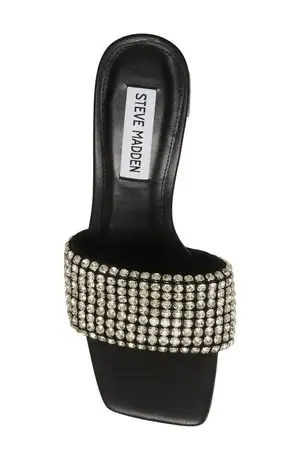 Steve Madden Laney Rhinestone Sandal - Black