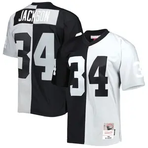 Mitchell & Ness Bo Jackson /silver Las Vegas Raiders 1988 Split Legacy Replica Jersey - Black